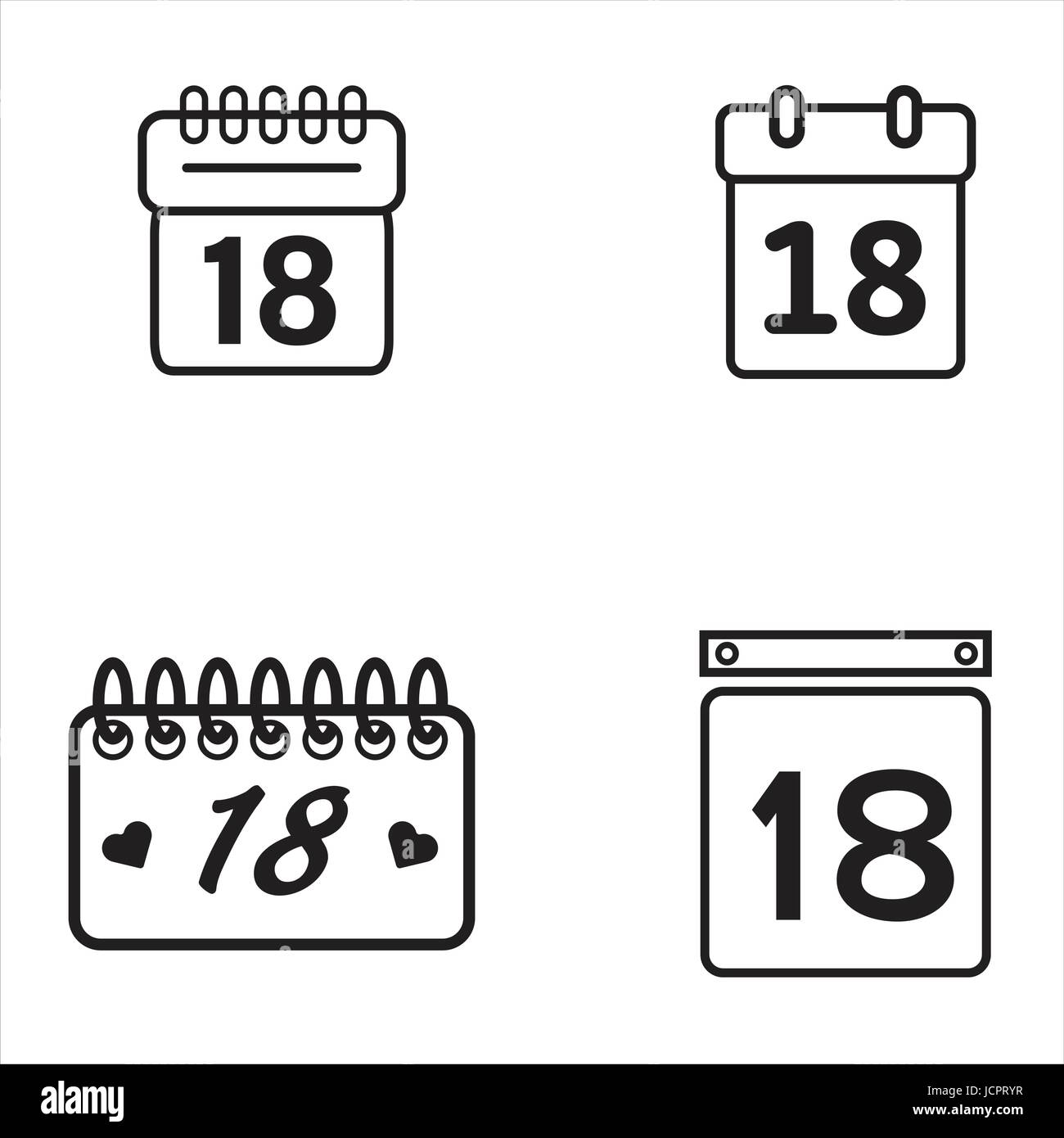 18 week Stock Vector Images - Alamy