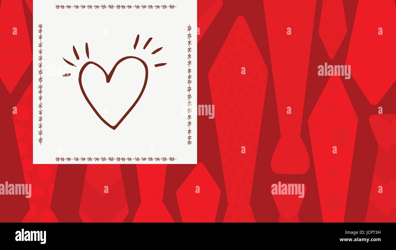 Vector of heart design on greeting card Stock Vector Image & Art - Alamy