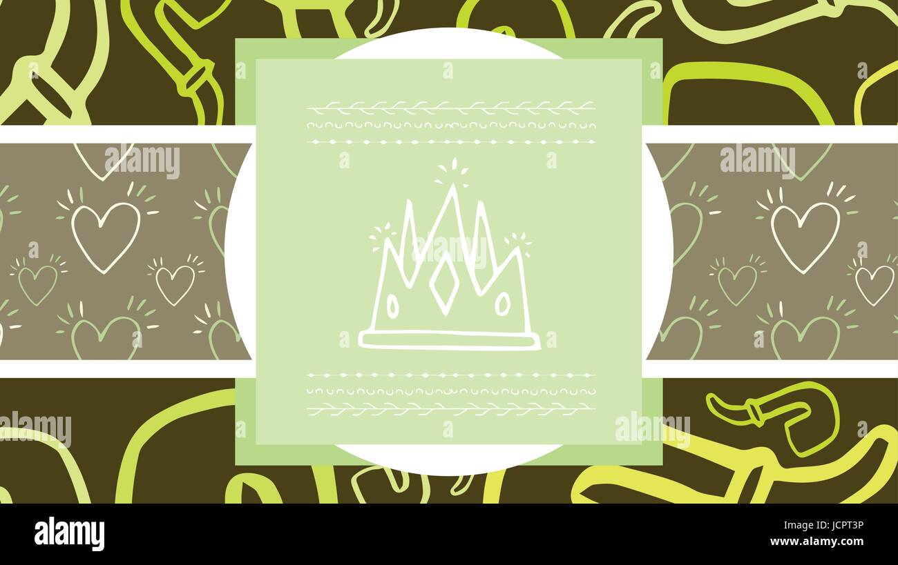 Vector of card with crown and heart shape design Stock Vector Image ...