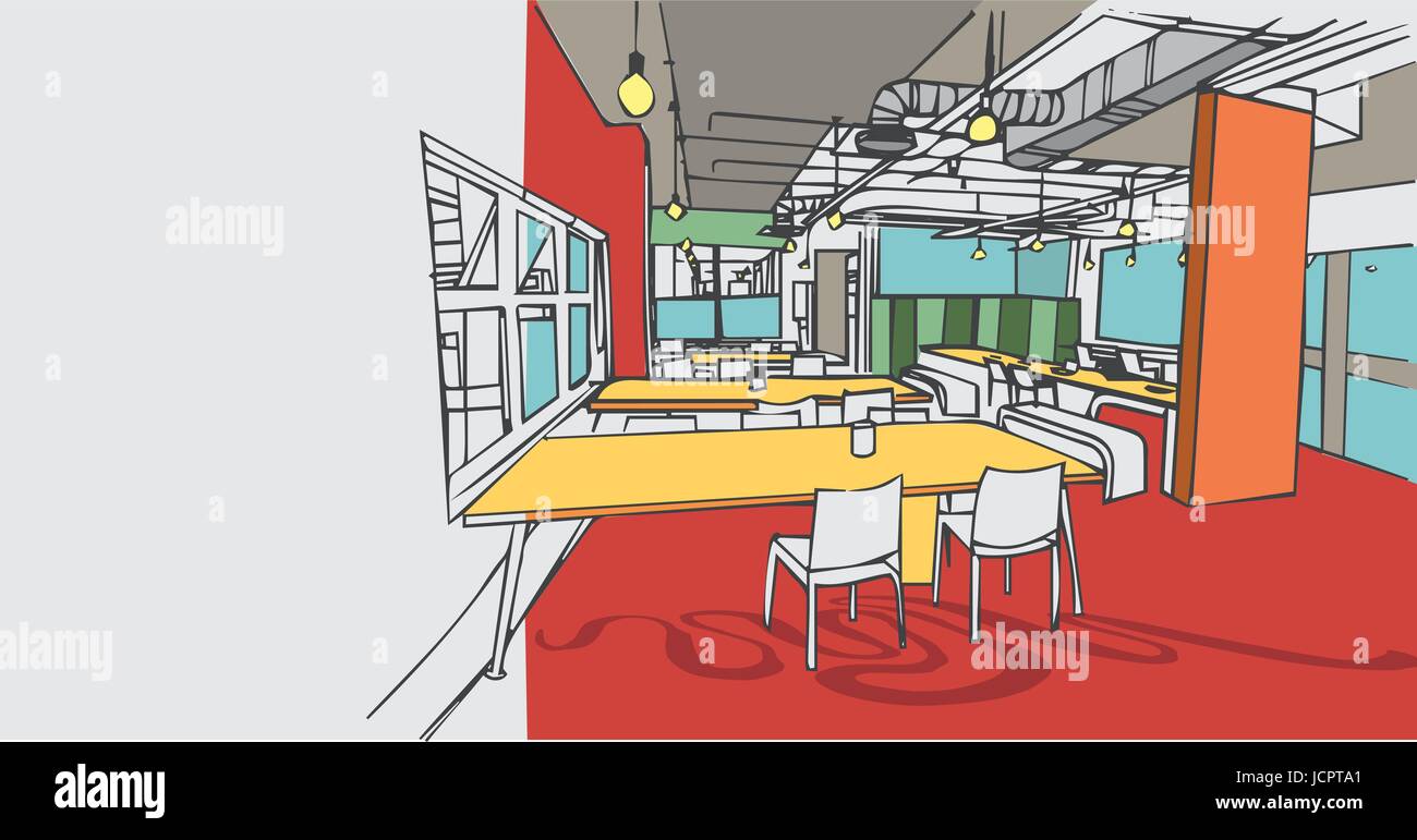 Interior architectural Stock Vector Images - Alamy
