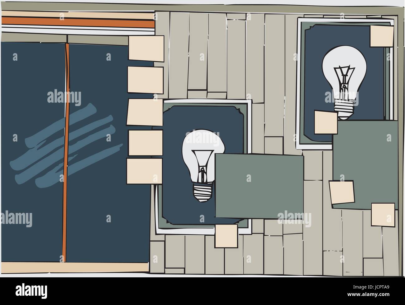 Sticky note on light Stock Vector Images - Alamy