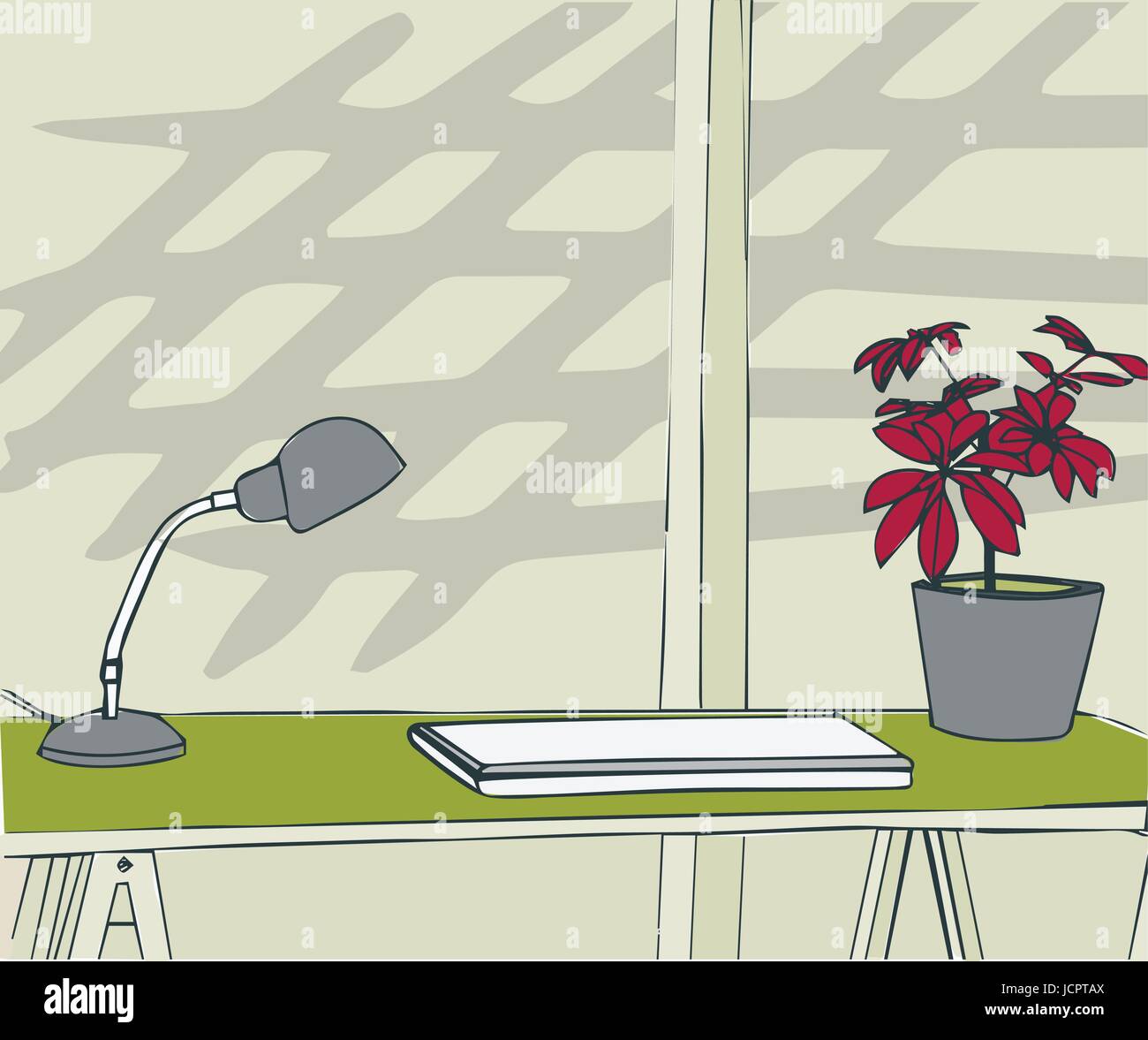 Illustration of desk Stock Vector Image & Art - Alamy