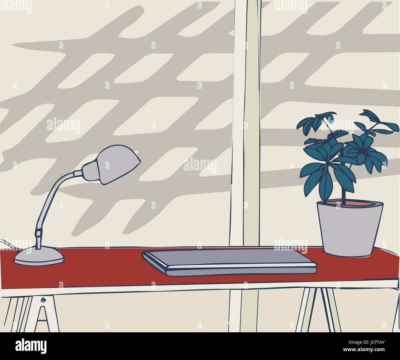 Illustration of desk Stock Vector Image & Art - Alamy
