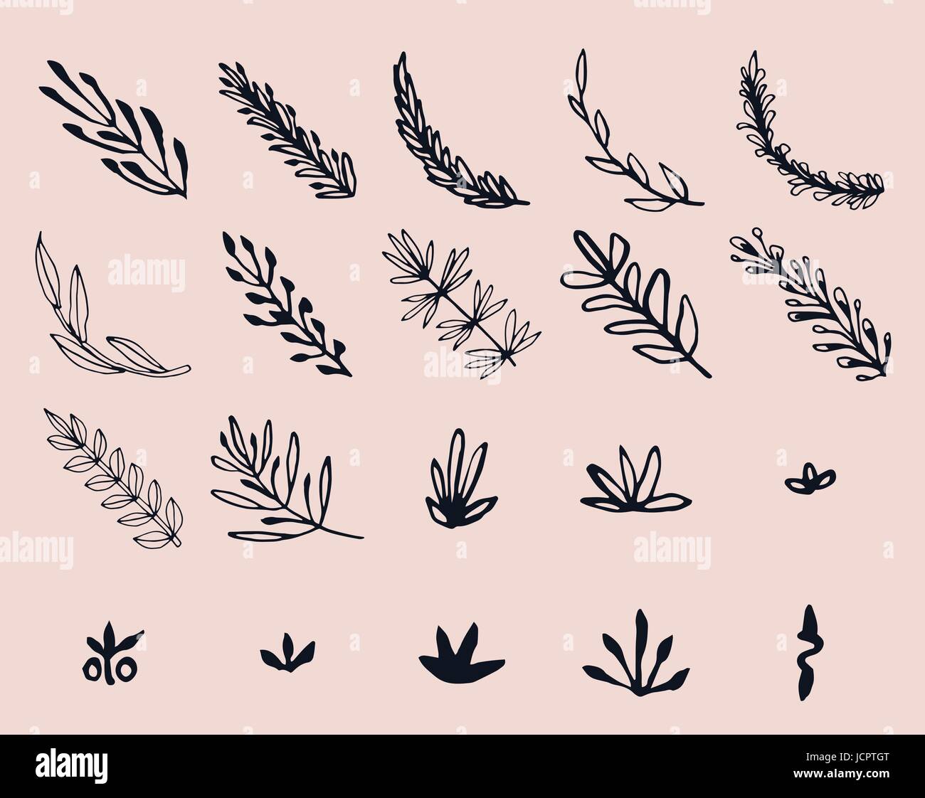 Vector icon set of leaves Stock Vector Image & Art - Alamy