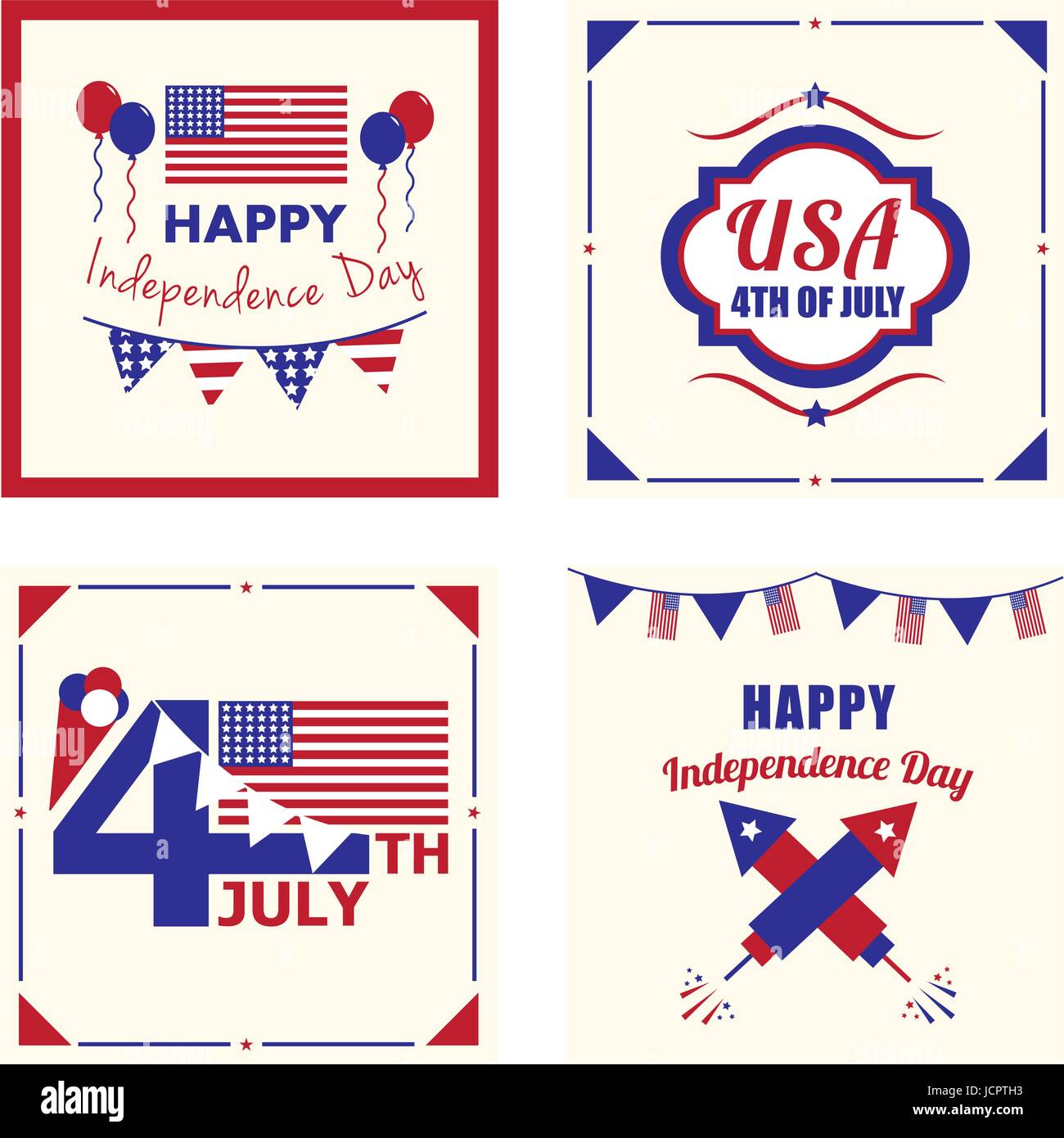 Card with happy independence day text Stock Vector Image & Art - Alamy