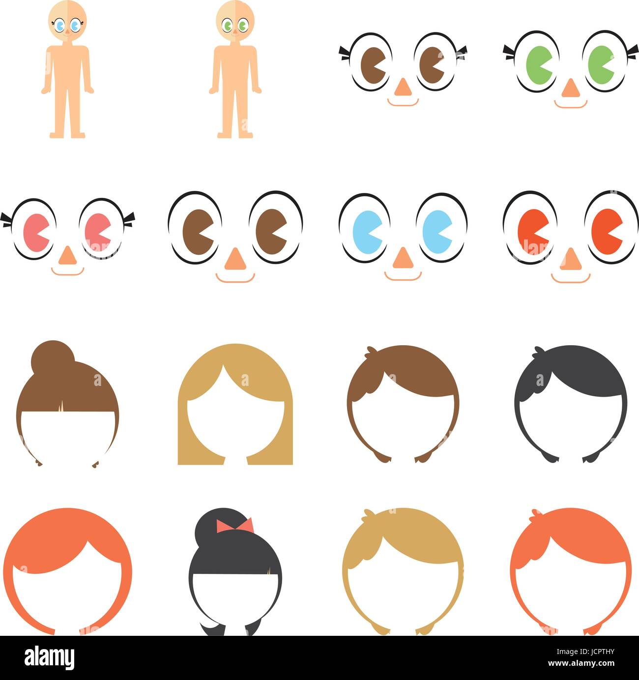 Hairstyles Stock Vector Images - Alamy