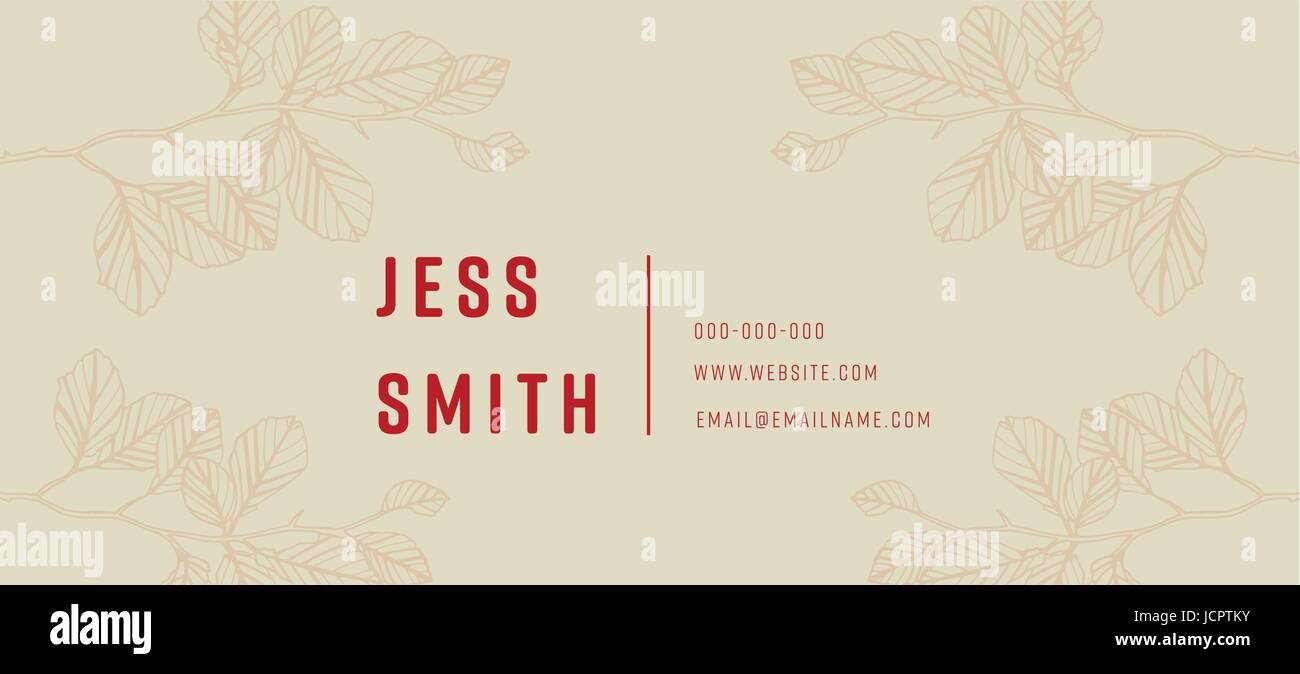 Visiting card with text Jess Smith Stock Vector Image & Art - Alamy