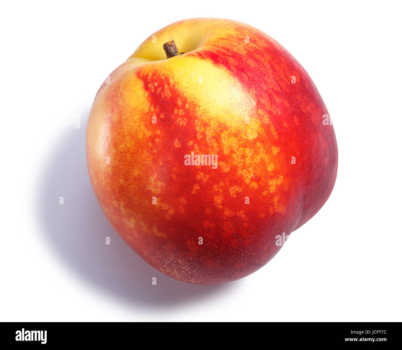 Nectarine, a smooth-skinned peach (Prunus persica var. nucipersica ...