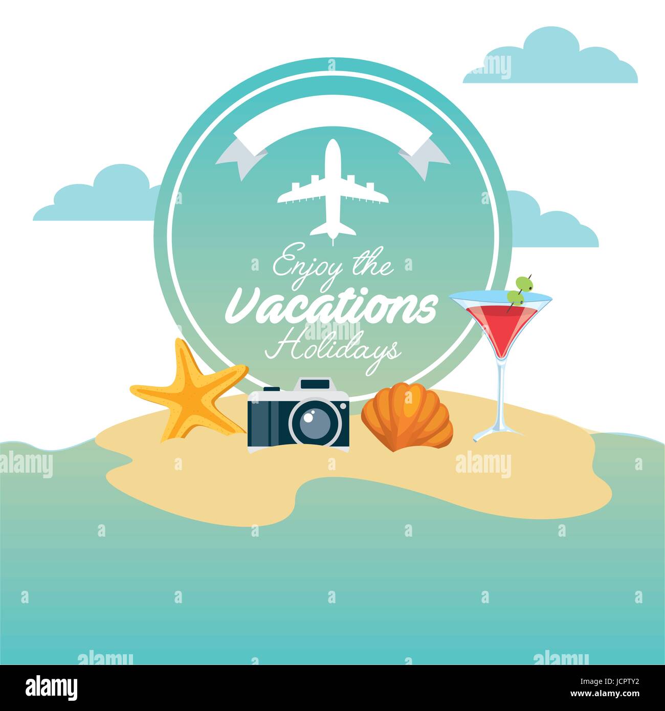 enjoy vacations travel isolated icon Stock Vector Image & Art - Alamy