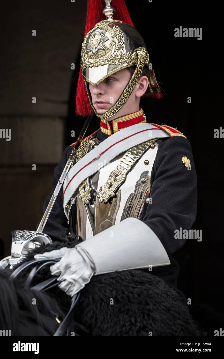 Life Guard mounted on horse, Household Cavalry Museum, London, England ...