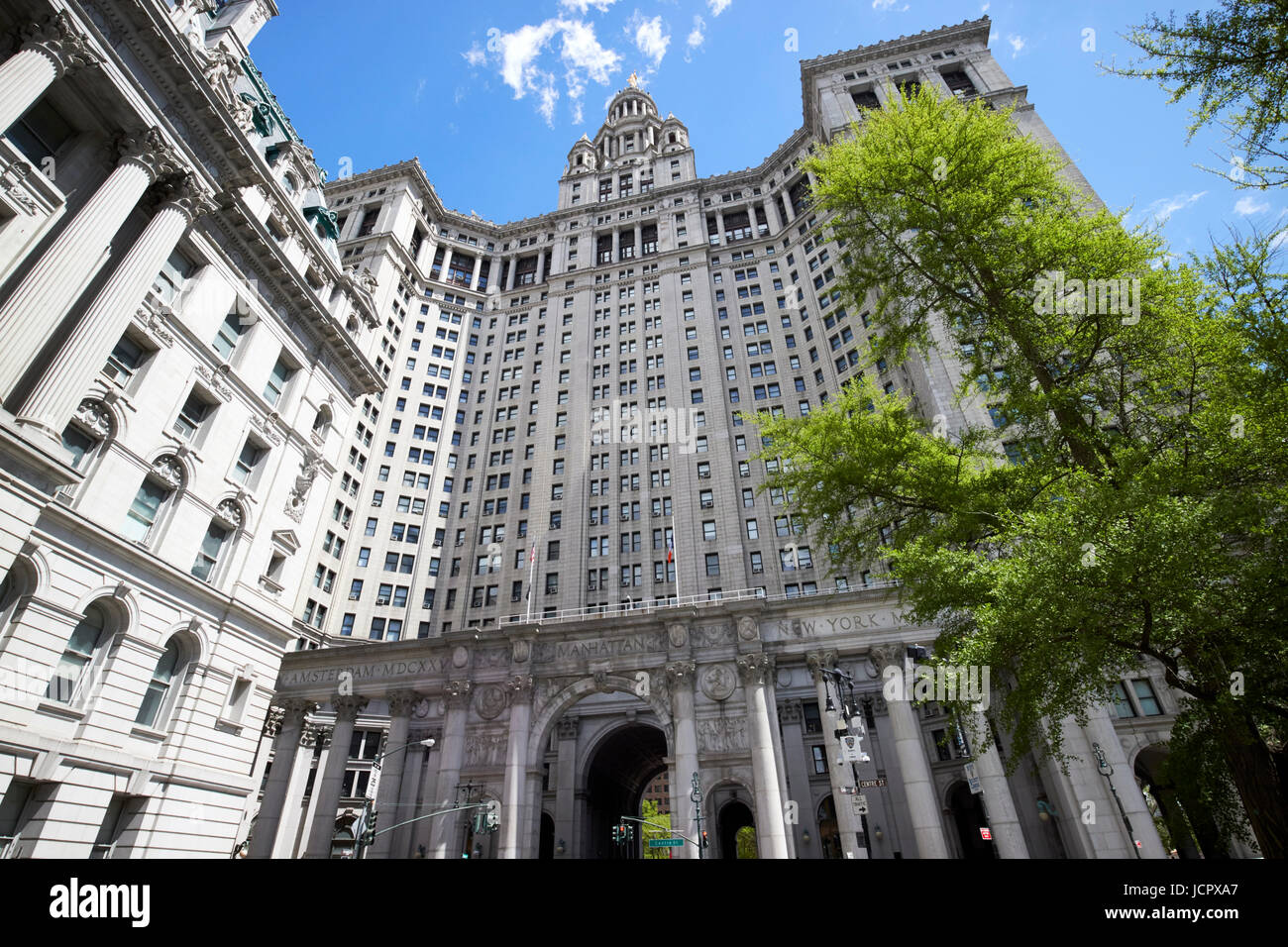 Manhattan municipal building civic center New York City USA Stock Photo ... Manhattan municipal building civic center New York City USA Stock Photo ...