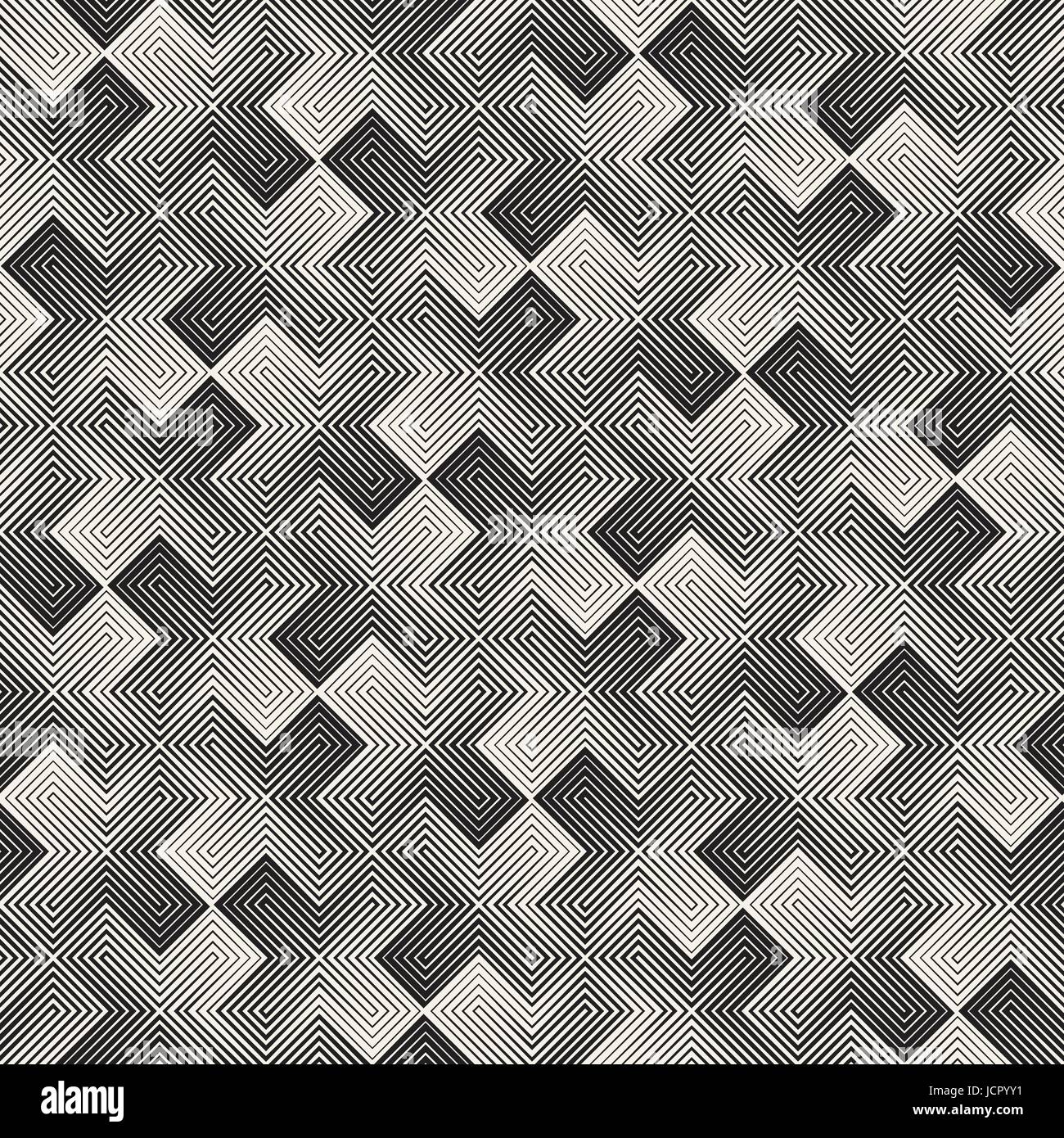 Vector seamless cross tiling pattern. Modern stylish geometric lattice ...