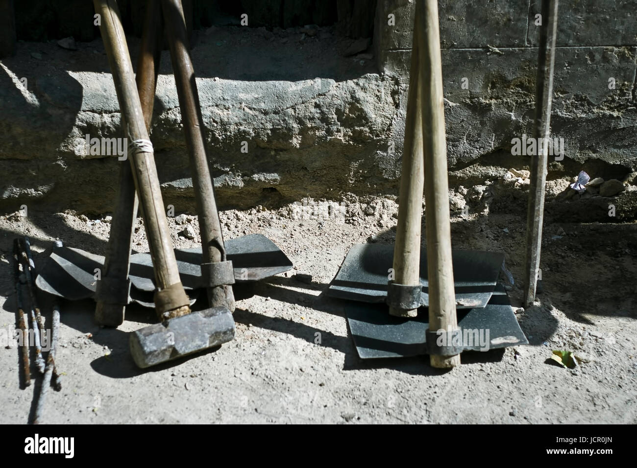 Construction Labour's Tools/instrument s Stock Photo - Alamy