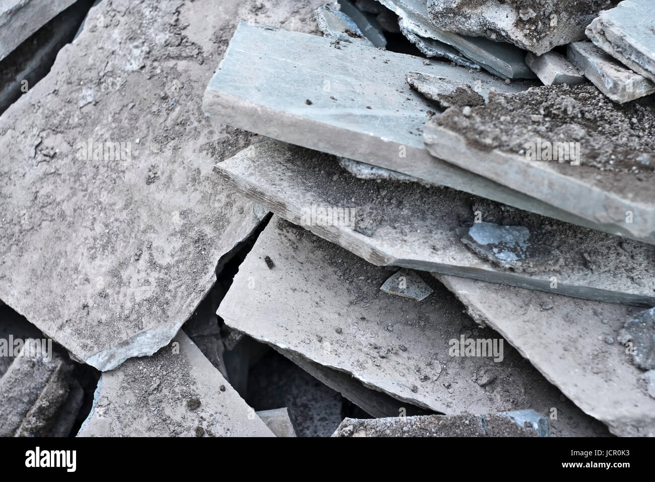 Broken Tiles & floor, Concept of earthquake damage Stock Photo - Alamy
