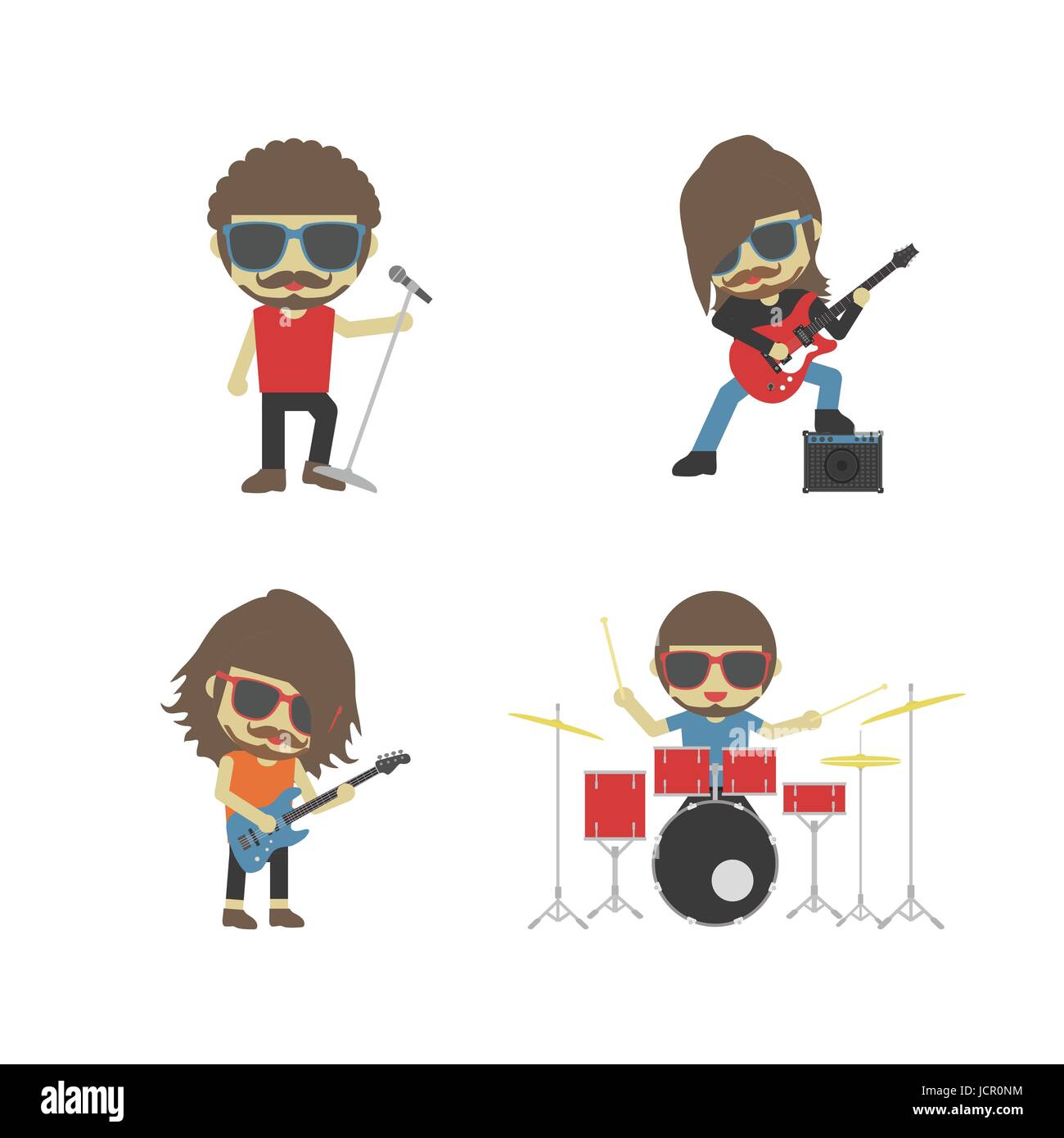 Vocalist and guitarist Stock Vector Images - Alamy