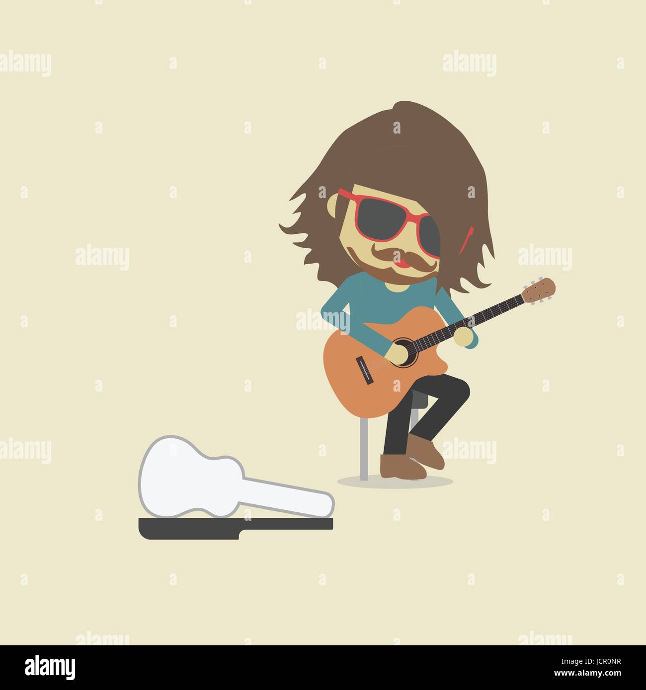 Band play in street Stock Vector Images - Alamy