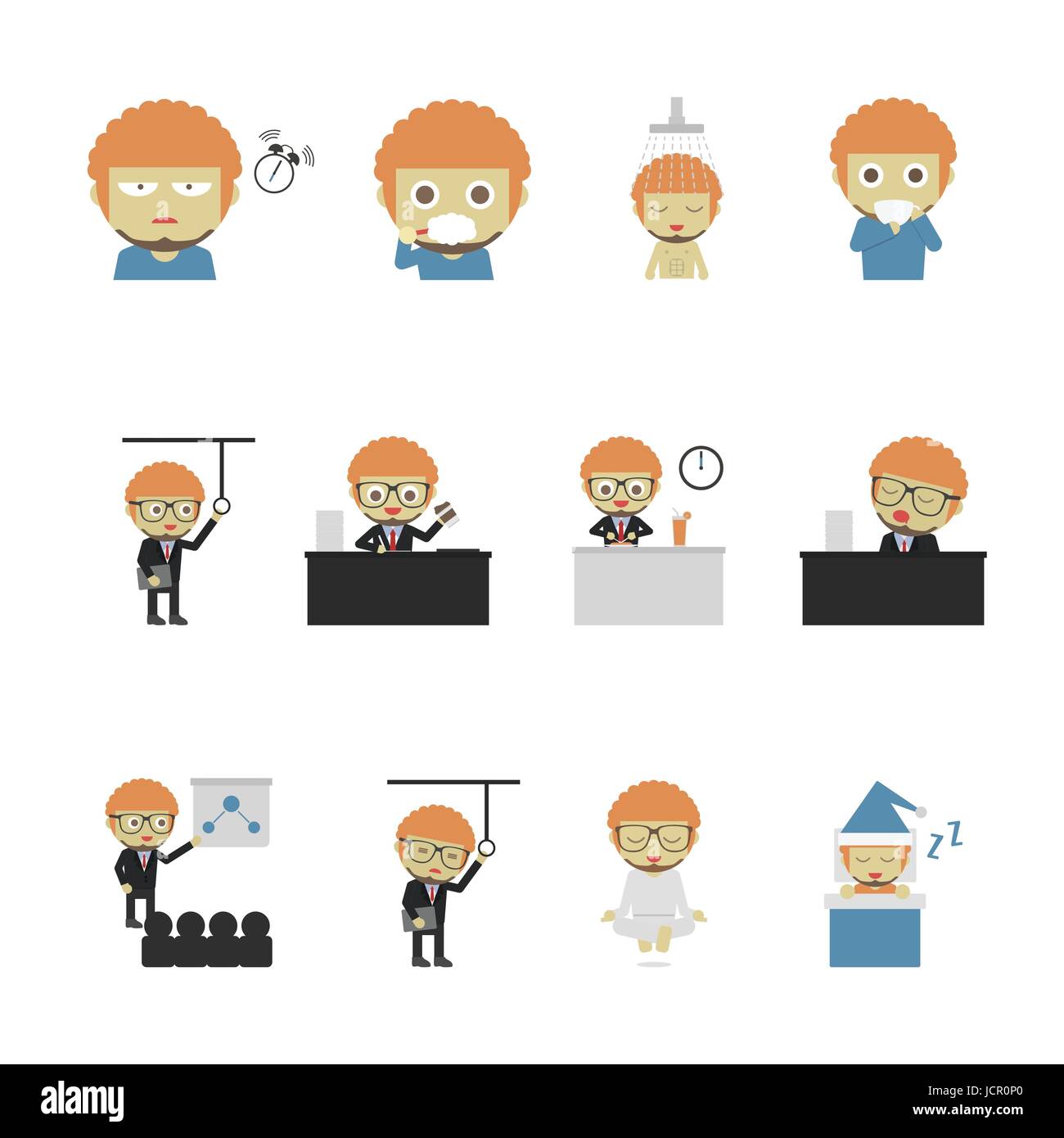 Daily coffee routine Cut Out Stock Images & Pictures - Alamy