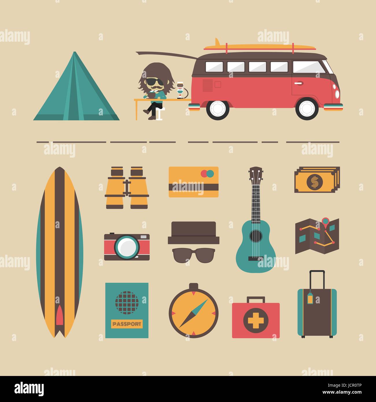 Luggage van Stock Vector Images - Alamy