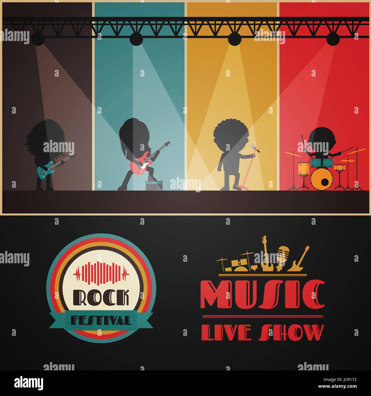 Rock band poster hi-res stock photography and images - Alamy