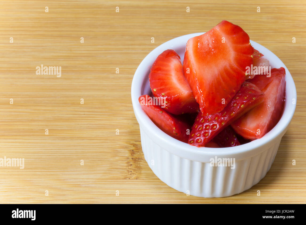 chopped strawberry as fingerfood Stock Photo - Alamy