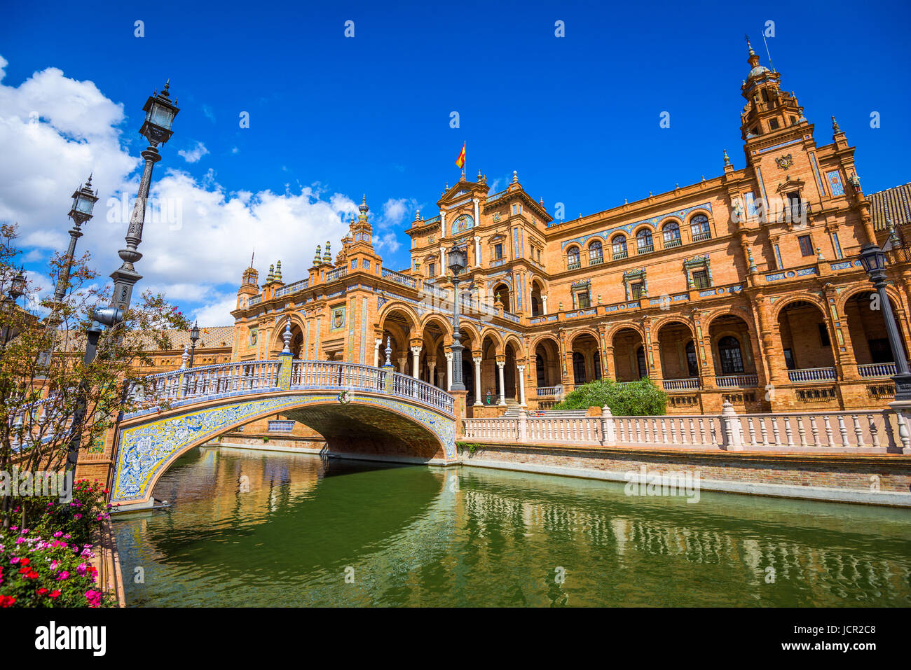 Seville, Spain at Spanish Square (Plaza de Espana Stock Photo - Alamy