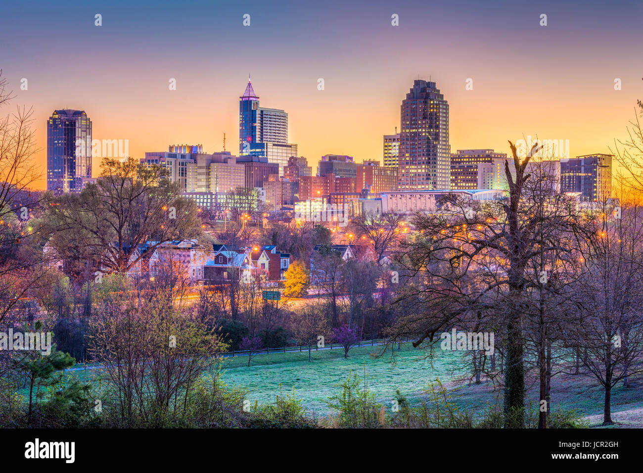 Raleigh, North Carolina, USA downtown city skyline Stock Photo - Alamy