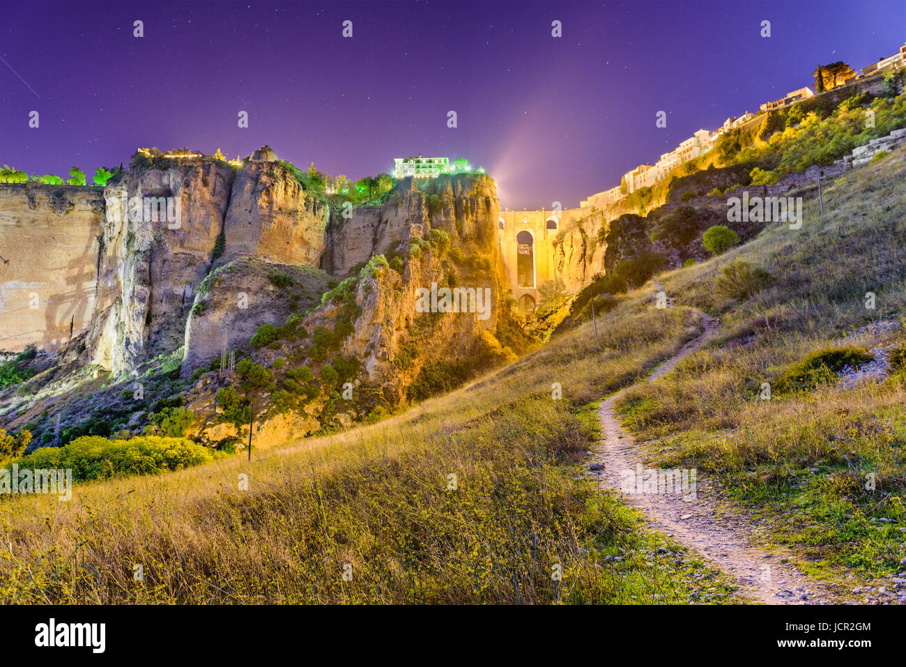 Ronda, Spain at Puente Nuevo Bridge Stock Photo - Alamy