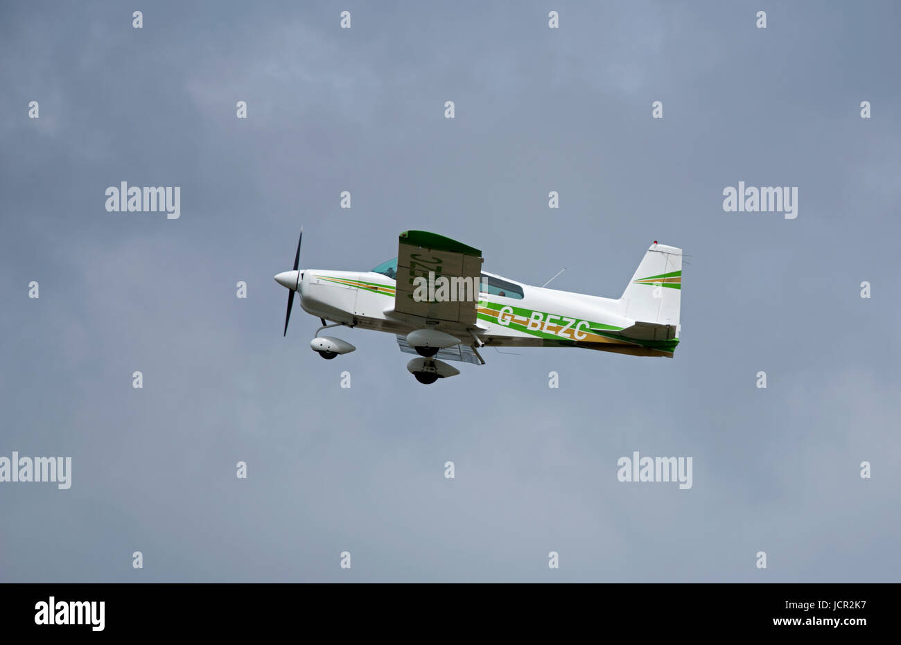 A Grumman four seat single engine monoplane departing Inverness airport ...