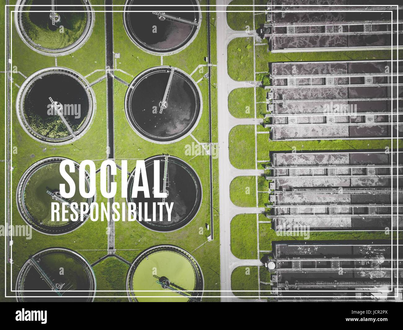 Social Responsibility. Sewage farm Stock Photo - Alamy