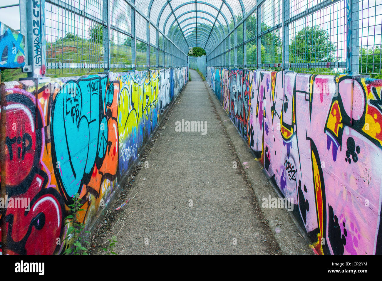 Graffiti on railway bridge hi-res stock photography and images - Alamy