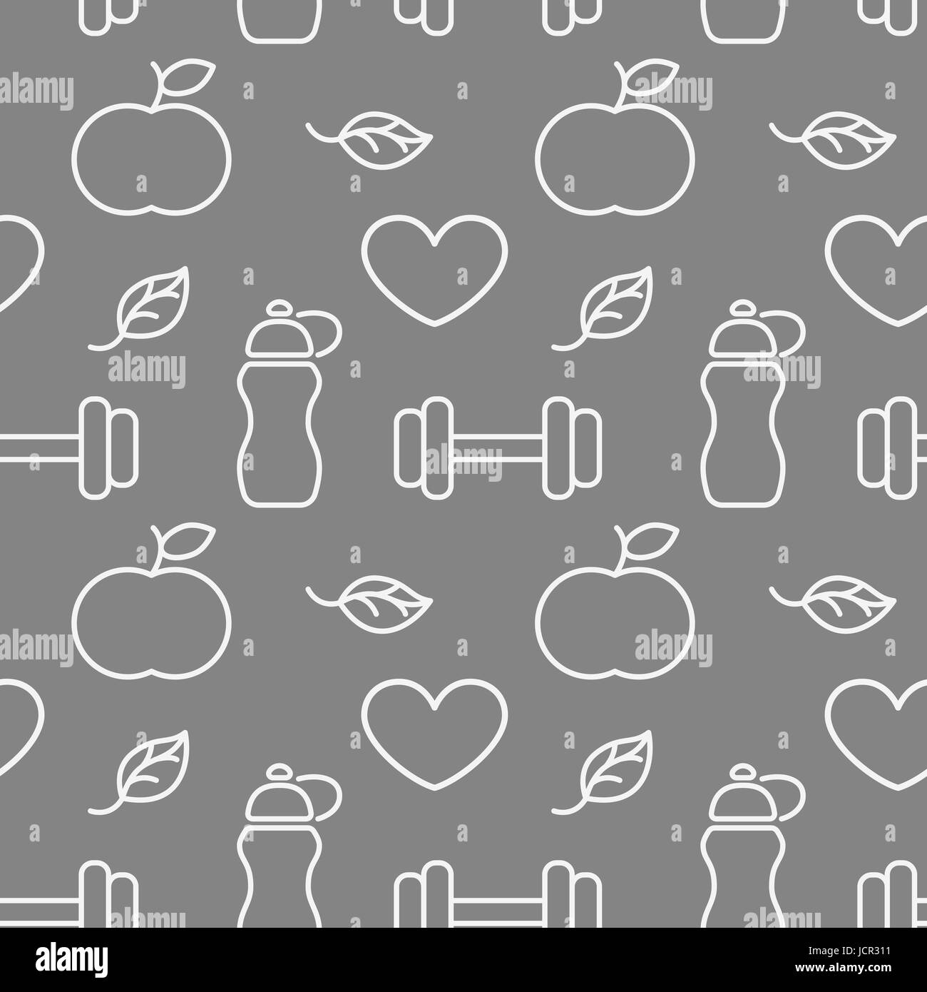 Seamless sport and health pattern Stock Vector Image & Art - Alamy