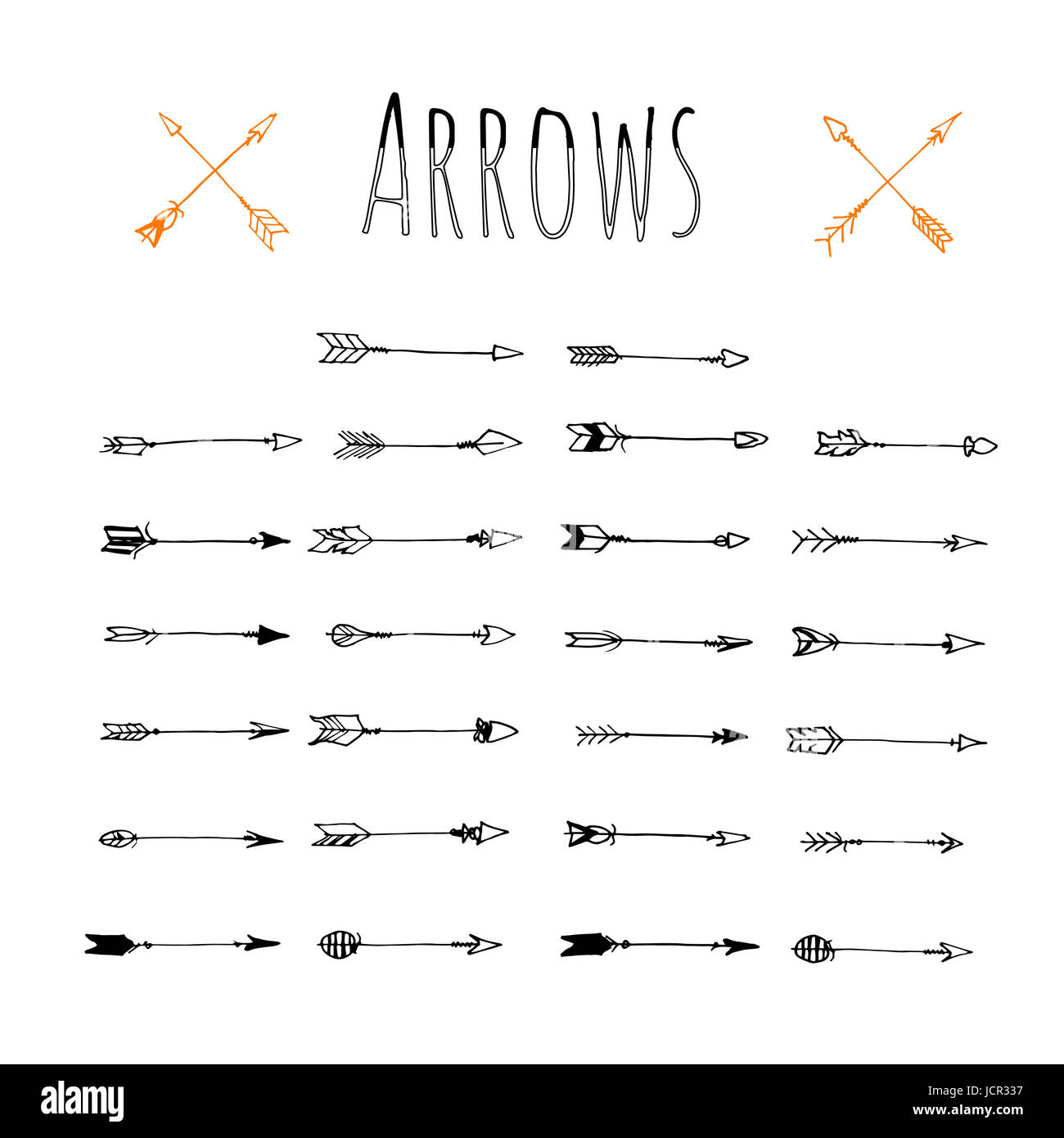Hand drawn style arrows hi-res stock photography and images - Alamy