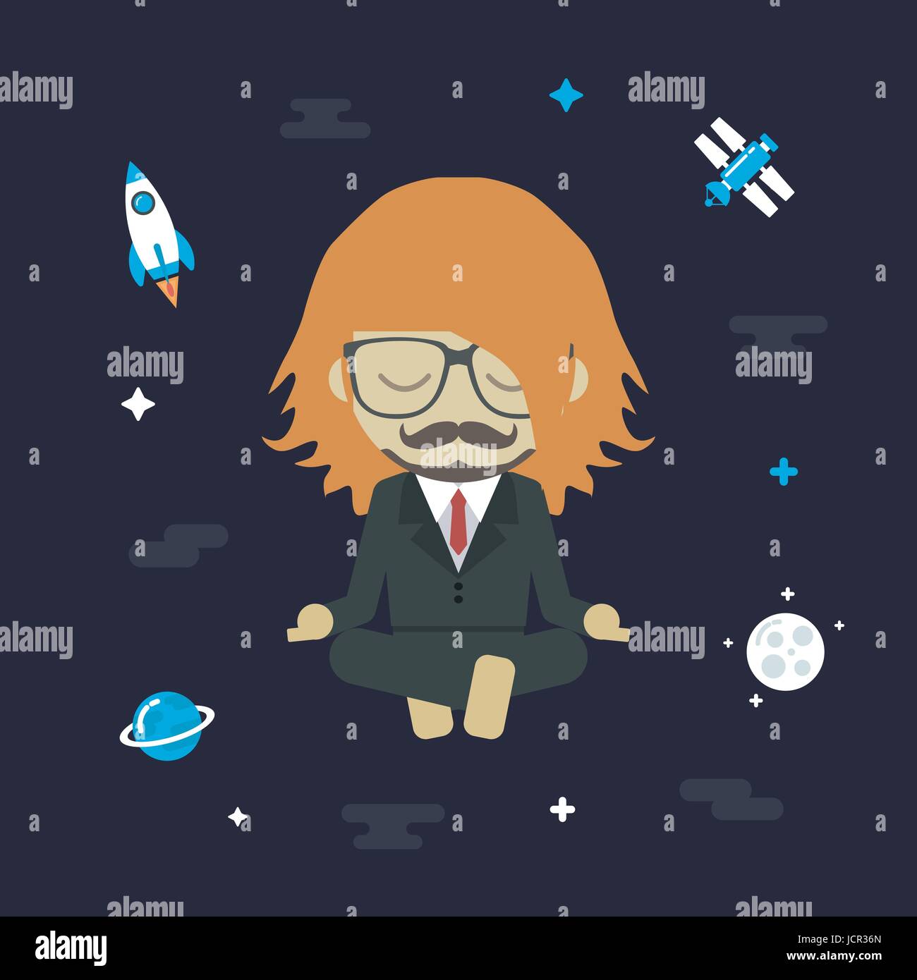 Man levitating Stock Vector Images - Alamy
