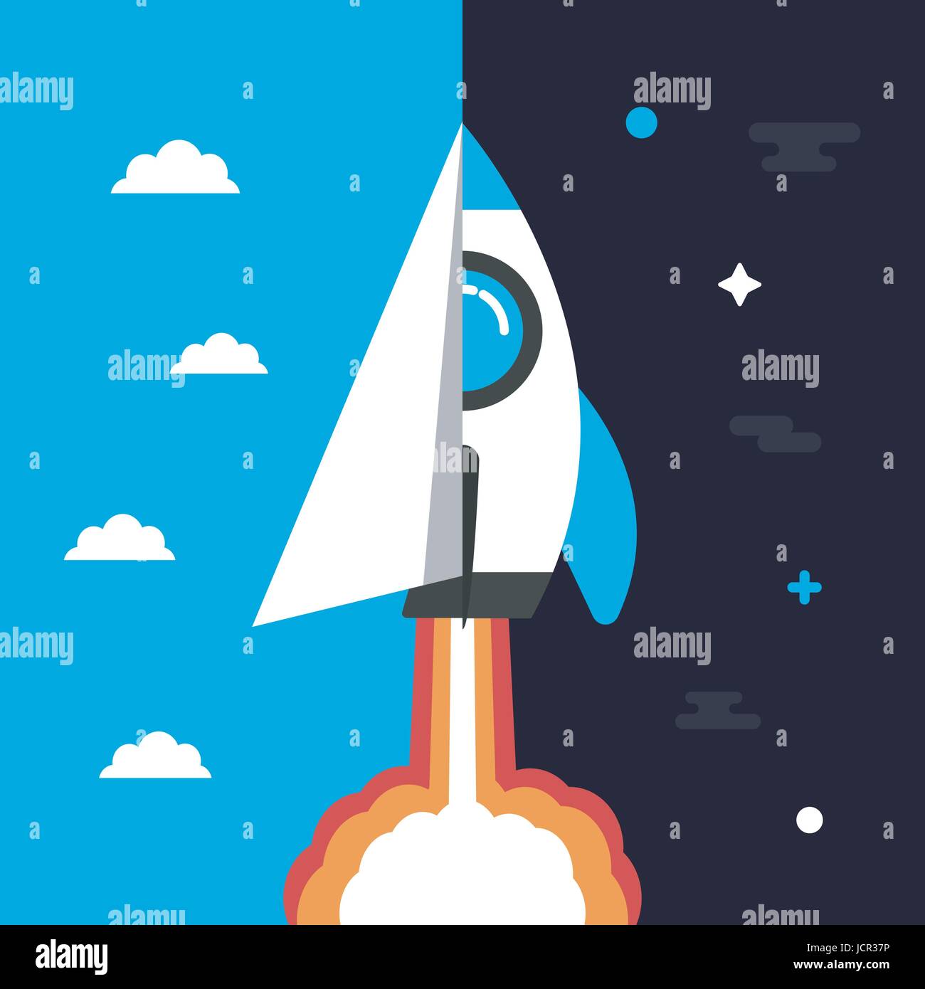 Launching rocket design Stock Vector Images - Alamy