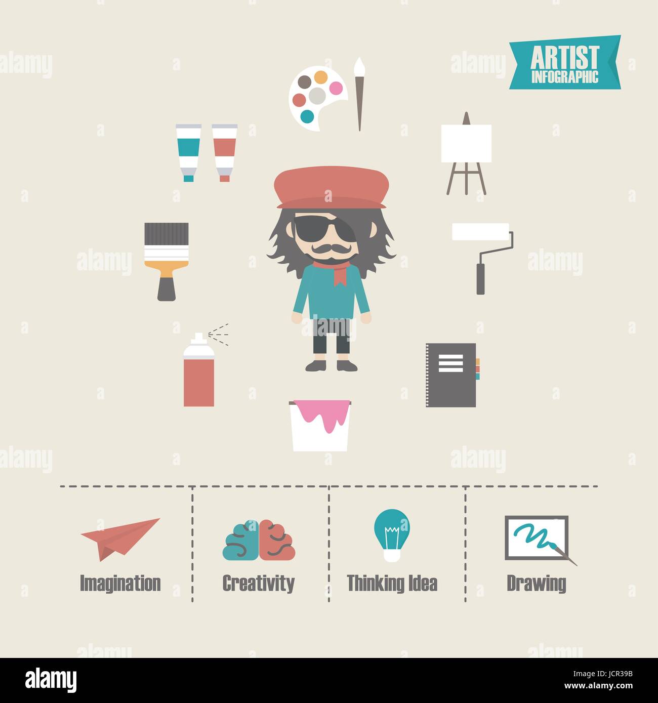 Creative professional artist Stock Vector Images - Alamy