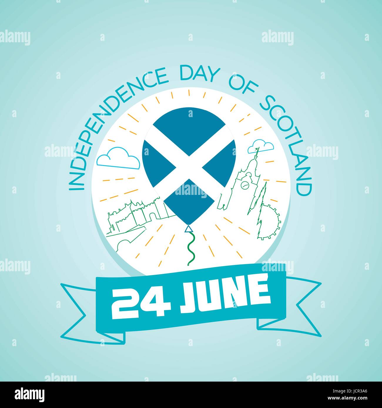 Calendar for each day on june 24. Greeting card. Holiday - Independence ...