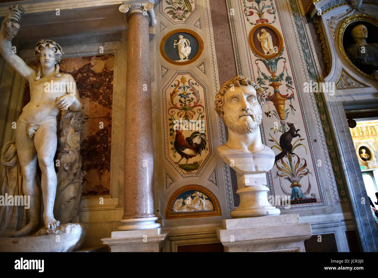 Roman Sculptures in the Borghese Collection in Villa Borghese Rome ...