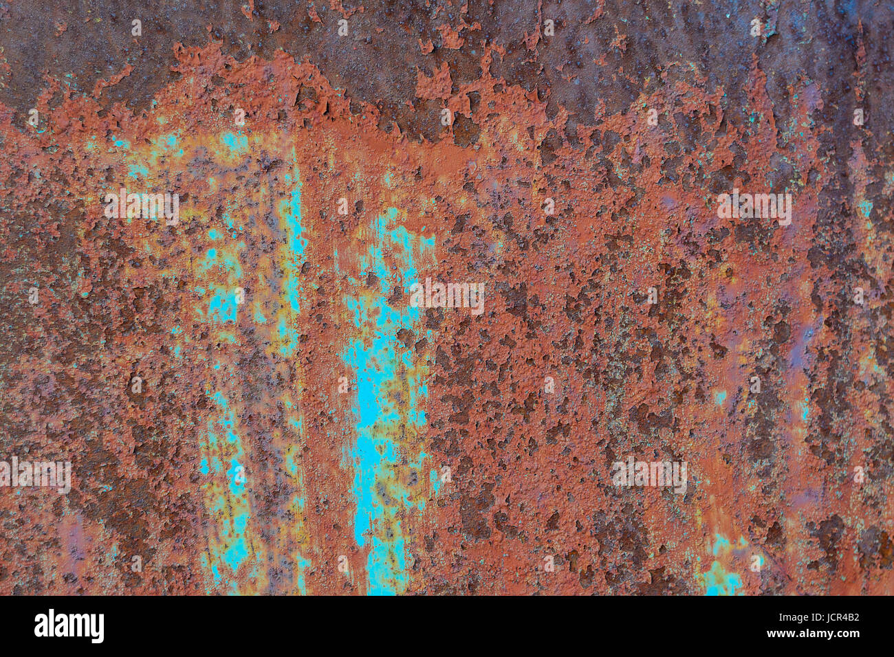 Flaking paint on on old metal surface. Old metal texture for background ...