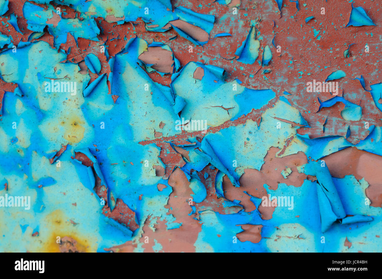 Flaking paint on on old metal surface. Old metal texture for background ...