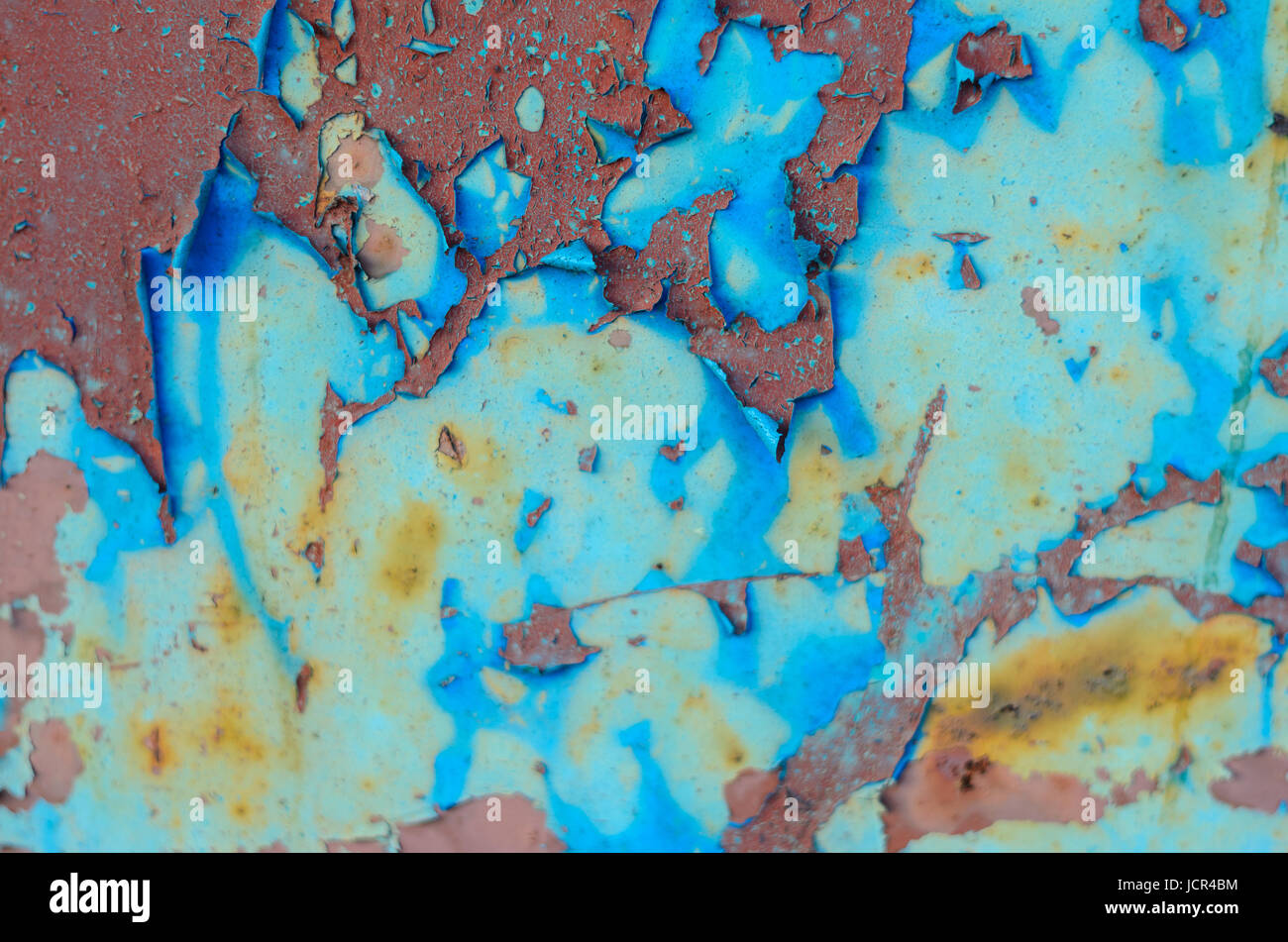 Flaking paint on on old metal surface. Old metal texture for background ...