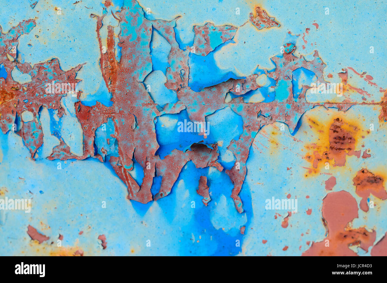 Flaking paint on on old metal surface. Old metal texture for background ...