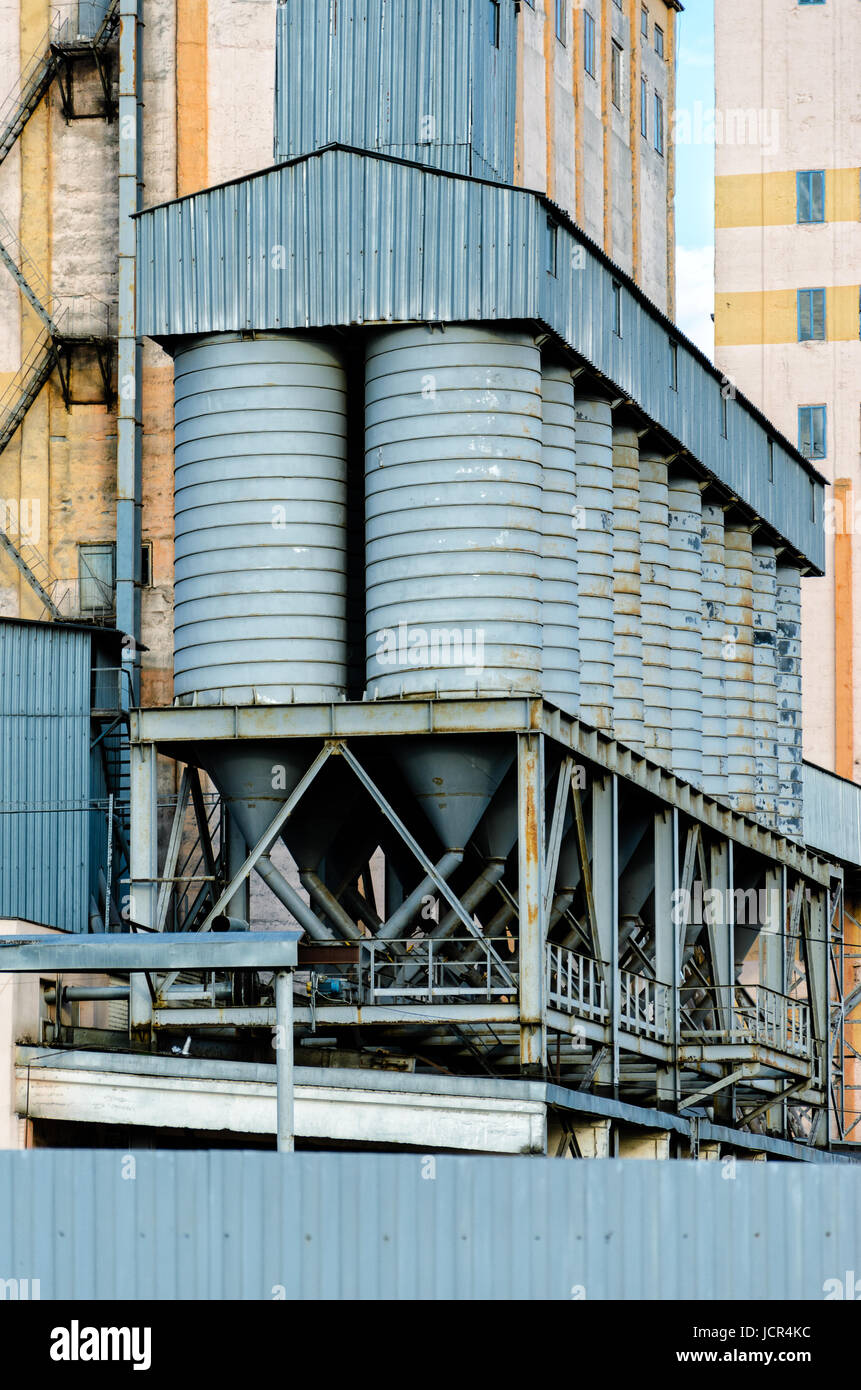 Plant for the production of baked goods. Elements of the facade of the ...
