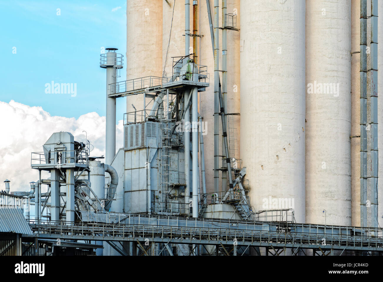 Plant for the production of baked goods. Elements of the facade of the ...