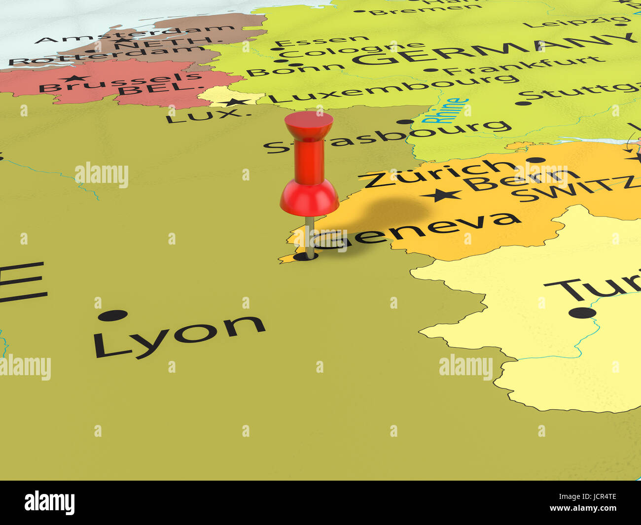 Geneva map hi-res stock photography and images - Alamy