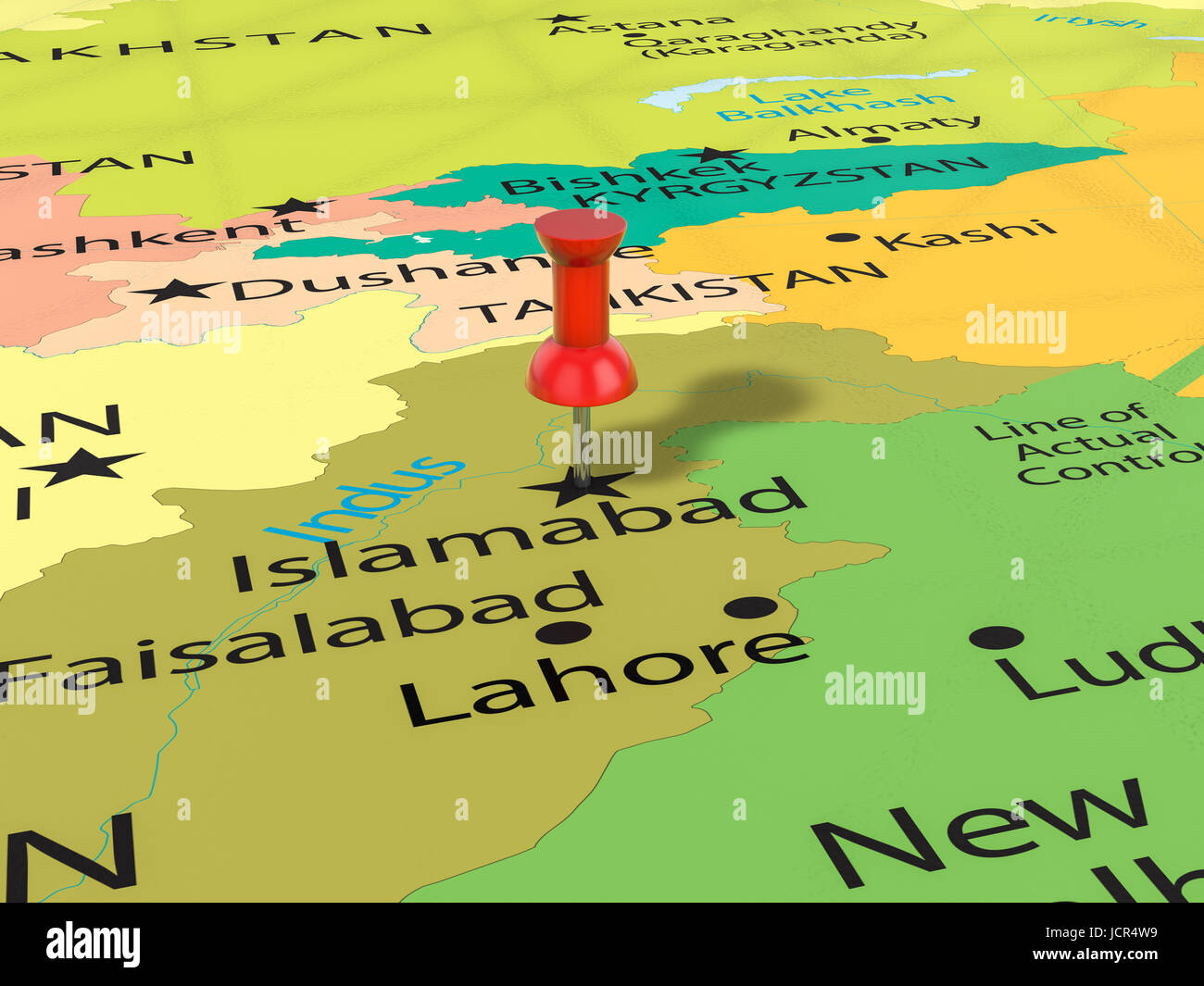 Islamabad on map hi-res stock photography and images - Alamy