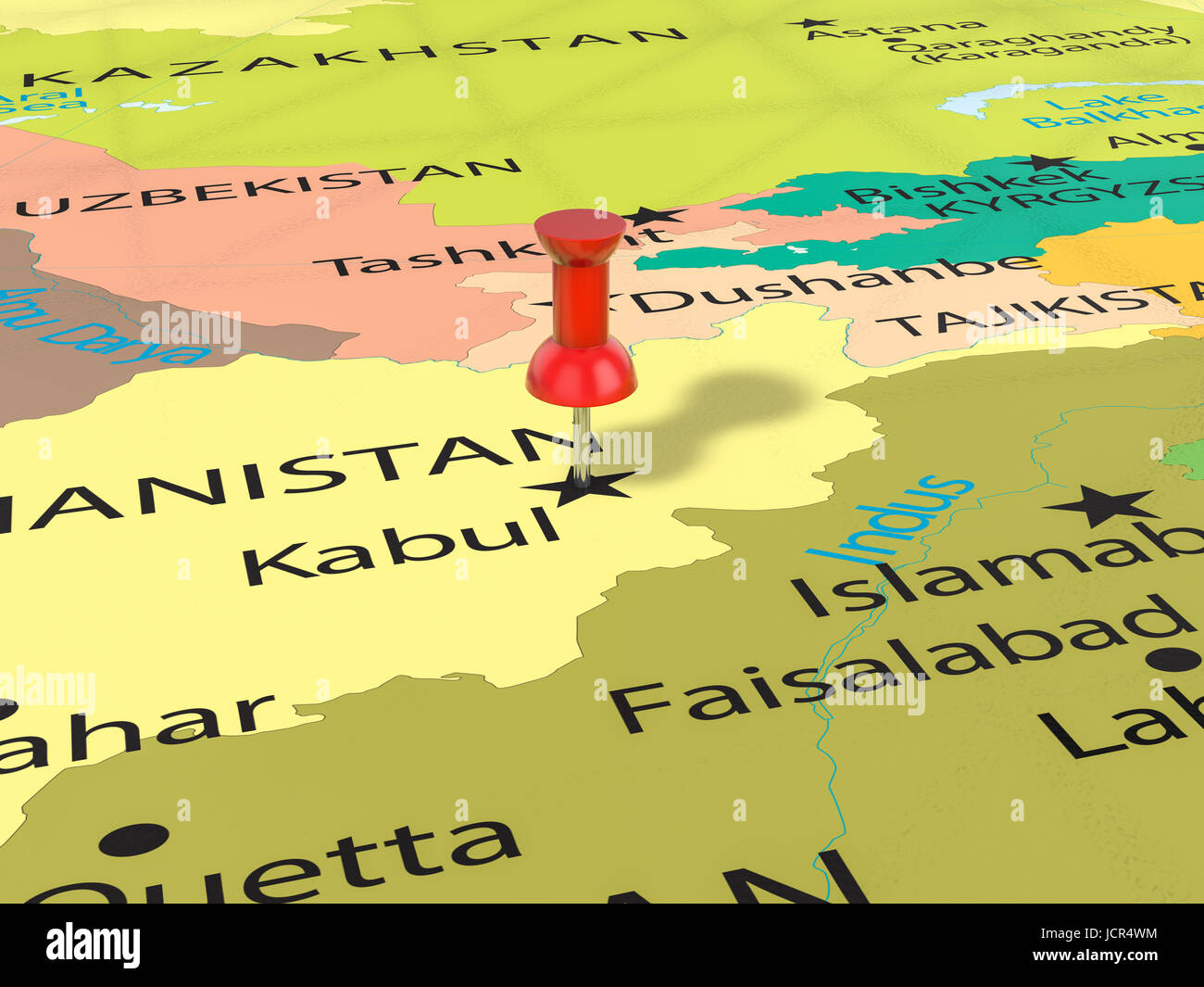 Kabul map hi-res stock photography and images - Alamy