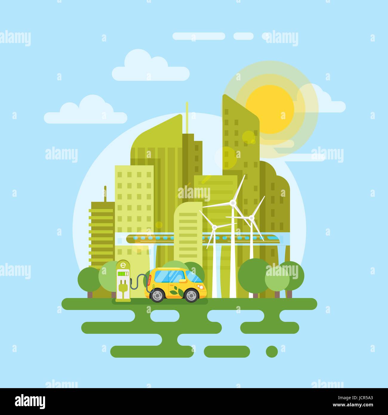 Fuel efficient buildings Stock Vector Images - Alamy