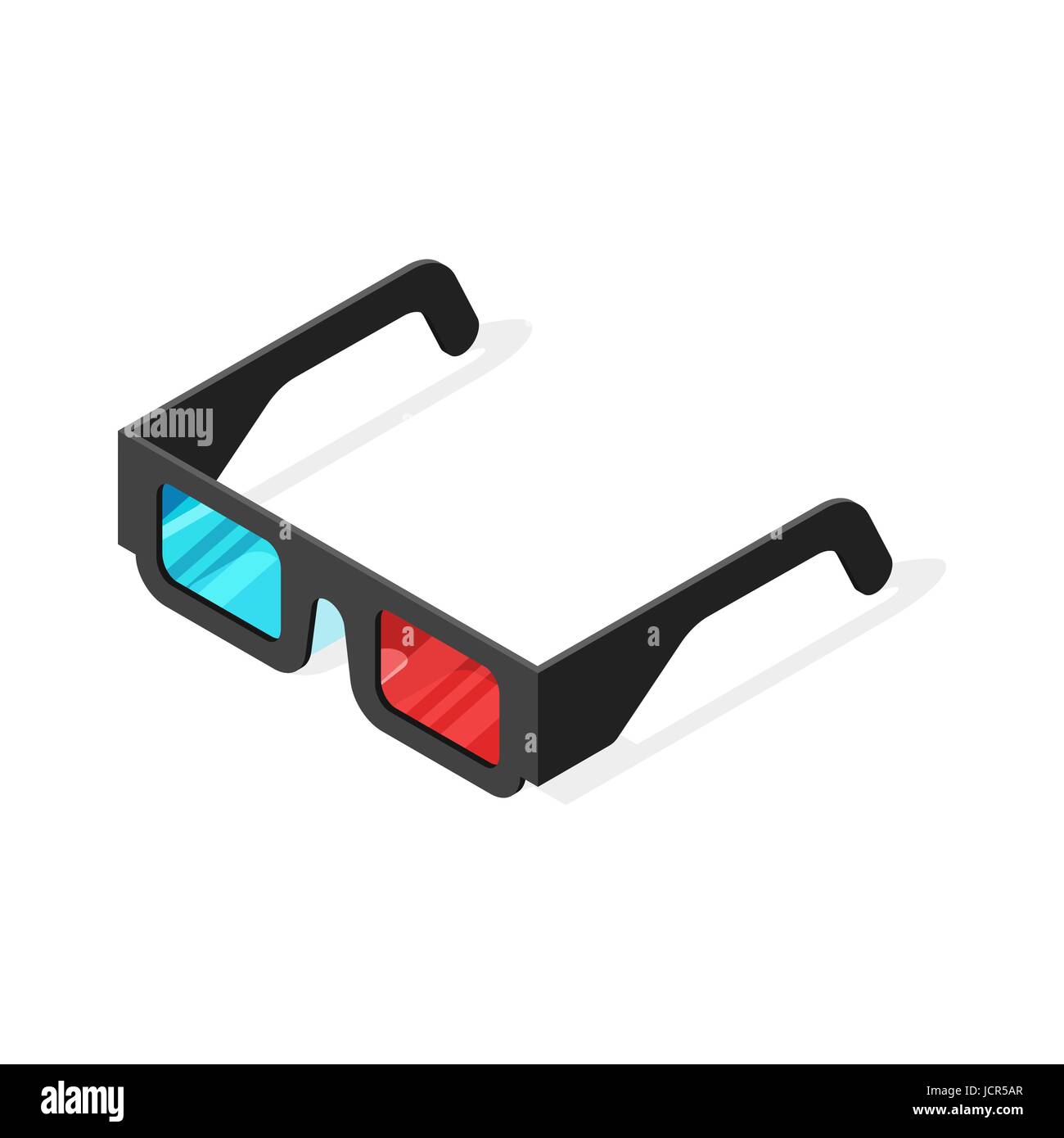 Isometric vector illustration of 3d glasses. Isolated on white ...