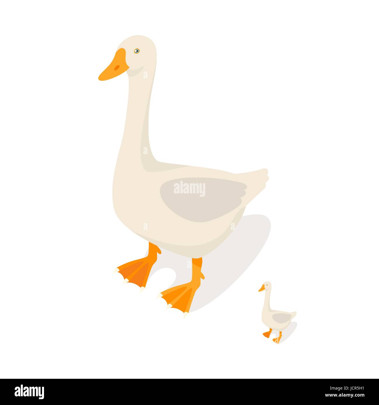 Isometric 3d vector illustration of farm goose isolated on white ...