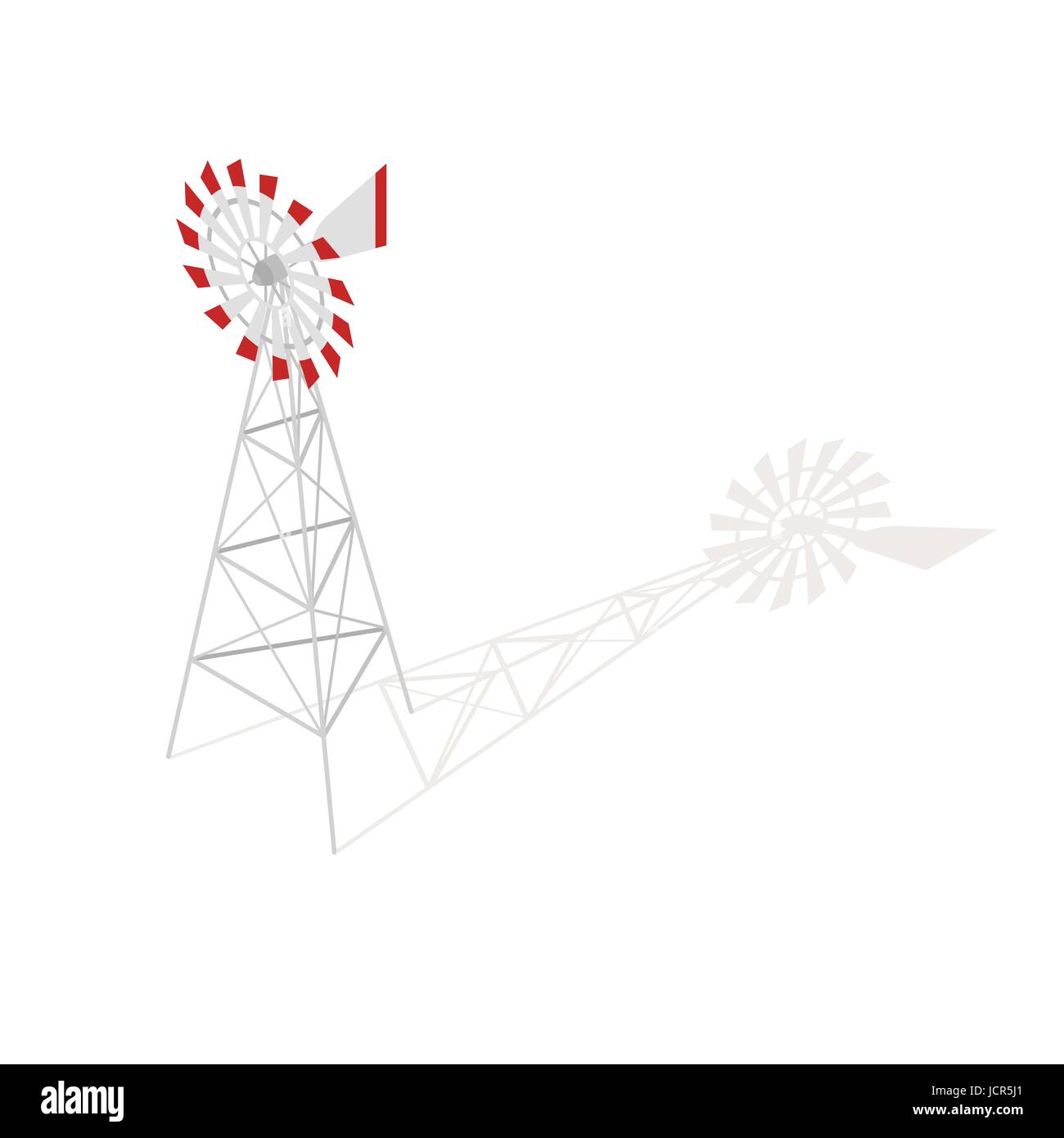 Isometric 3d vector illustration of farm windmill. Isolated on white ...